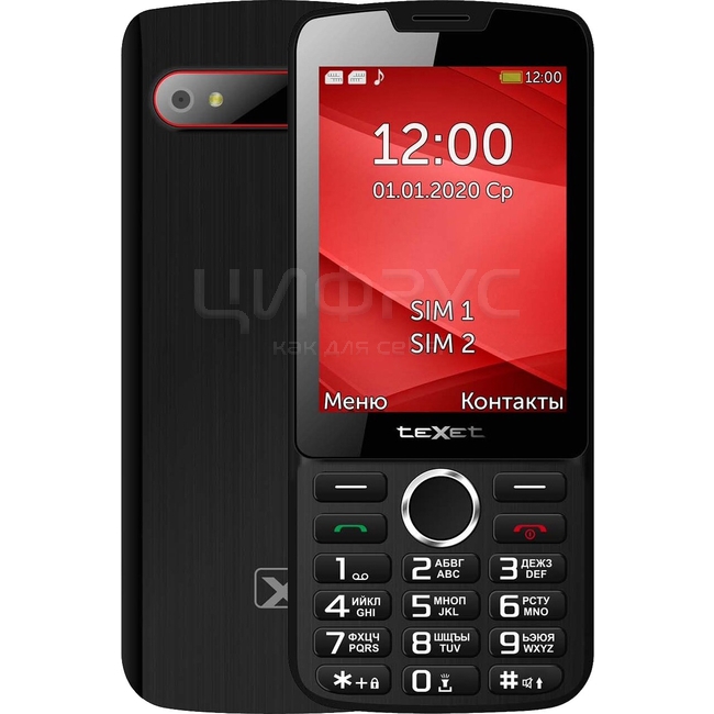 Технические характеристики: TeXet TM-308 Black Red (РСТ)